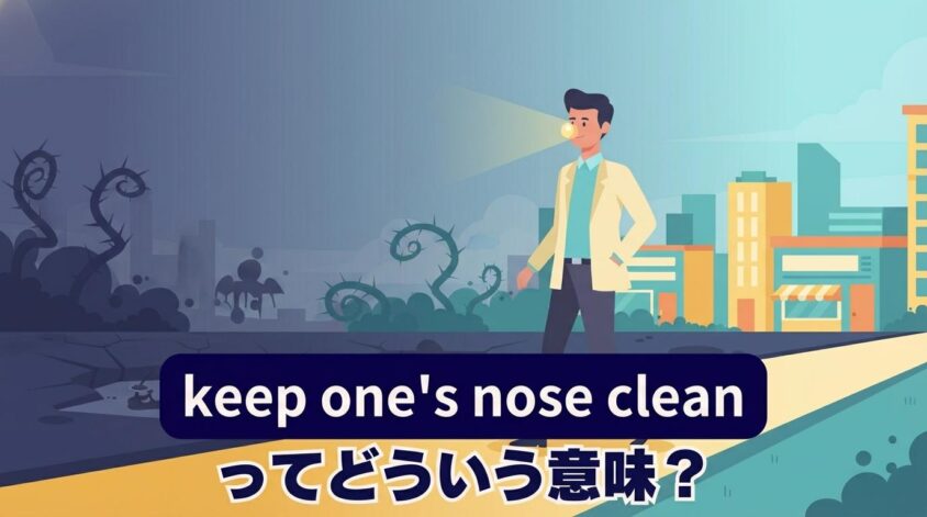 “keep one’s nose clean”は「 問題を起こさない」意味と使い方を解説 | 英会話ラボ